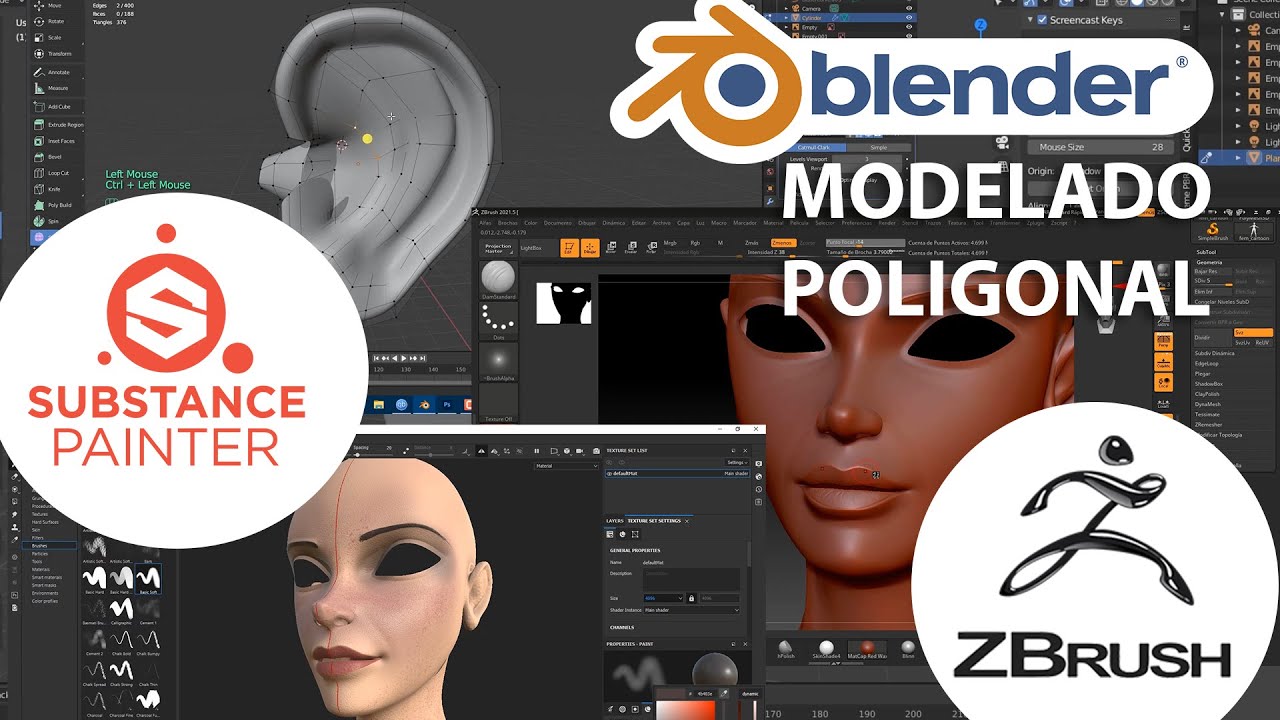 Tutorial de modelado poligonal en Blender (personaje desde cero) 3ra ...
