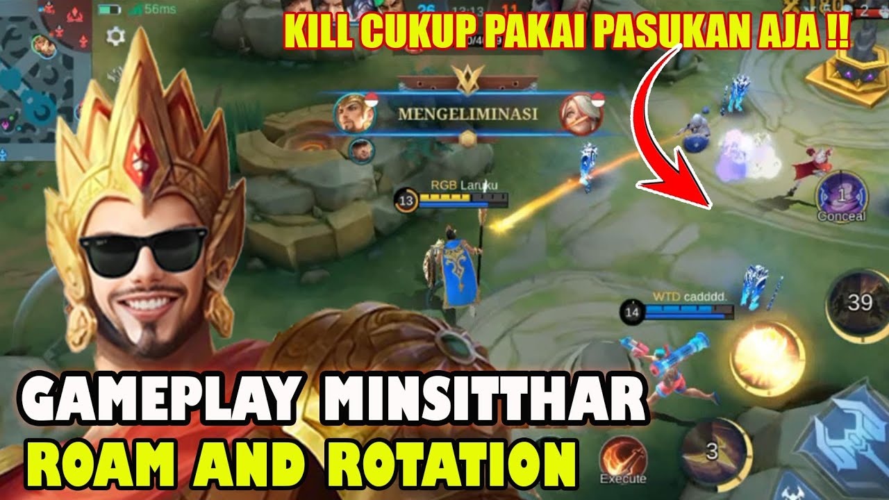 TUTORIAL MINSITTHAR ROAM BUILD AND ROTATIONS 2024! | Mobile Legends - YouTube