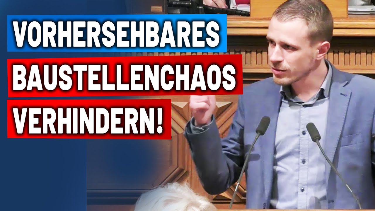 Vorhersehbares Baustellenchaos verhindern! -Marco Schulz AfD - YouTube