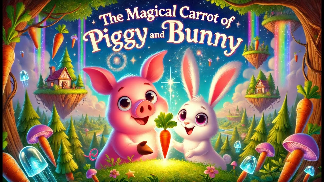 The Magical Carrot of Piggy and Bunny | Bedtime Stories for Kids in ...
