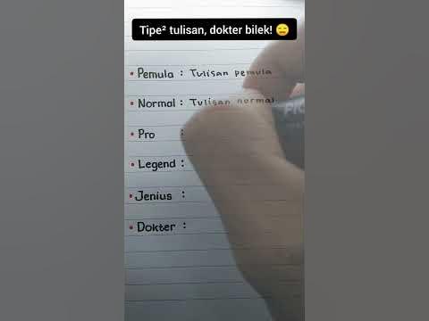Tipe-tipe orang nulis... Dokter bilek! 😑🤭 #shorts - YouTube