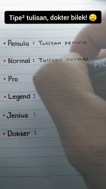 Tipe-tipe orang nulis... Dokter bilek! 😑🤭 #shorts - YouTube