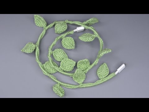 How To Crochet A Charging Cable Cover | Super Easy Crochet Ivy