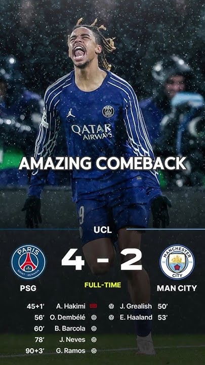 CITY IS IN DANGER 😱 | PSG 4-2 MAN CITY | UCL 2024/25 Matchday 7 #football #soccer #shorts - YouTube
