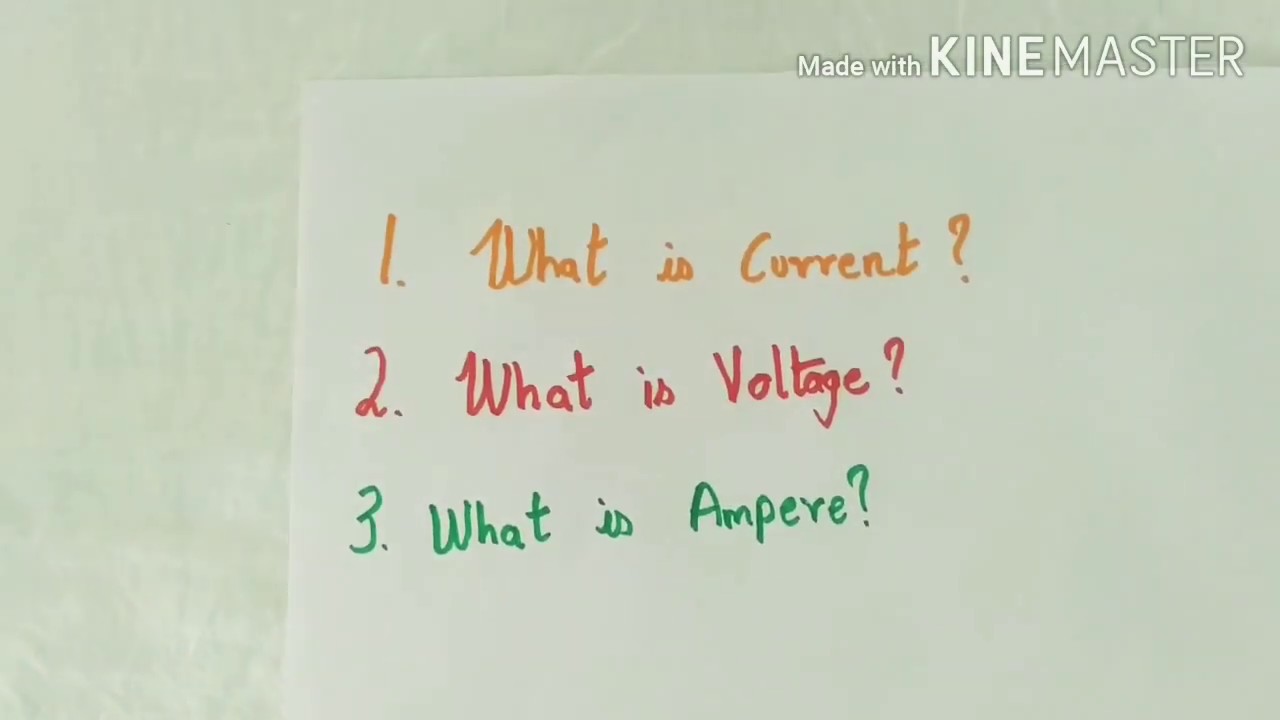 Current Voltage Ampere Explanation - YouTube