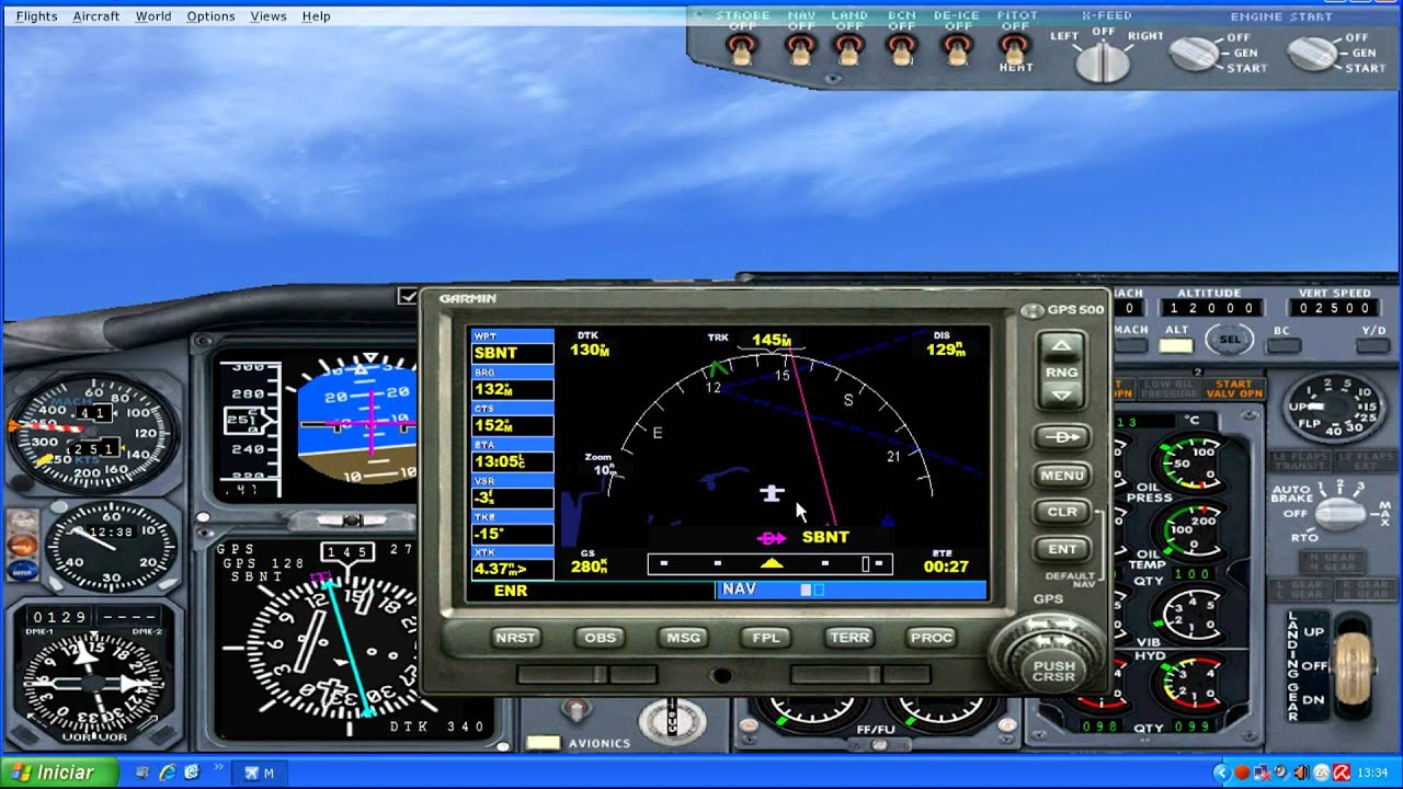 Manual explicativo de vôo por GPS e aproximação VOR (Flight Simulator X ...