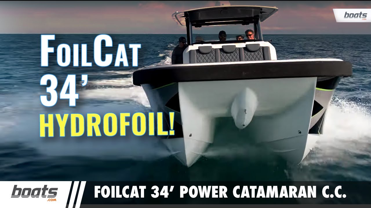 FoilCat Amazing 34 Hydrofoil Power Catamaran Center Console Boat