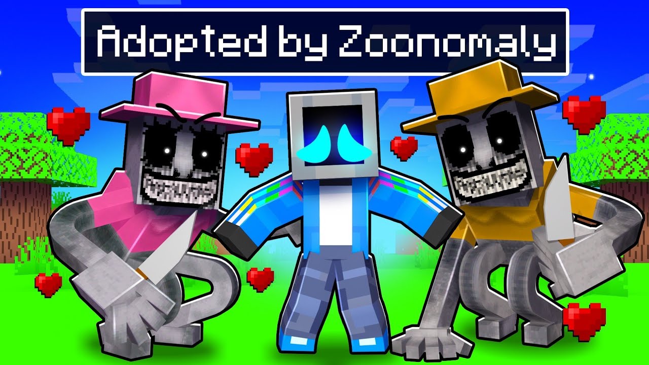 Adopted by CRAZY ZOONOMALY FAMILY in Minecraft! - YouTube