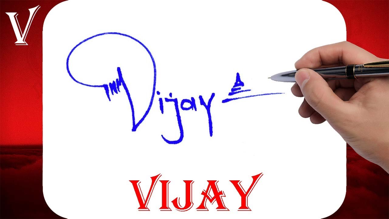 Vijay Name Signature Style - V Signature Style - Signature Style of My ...