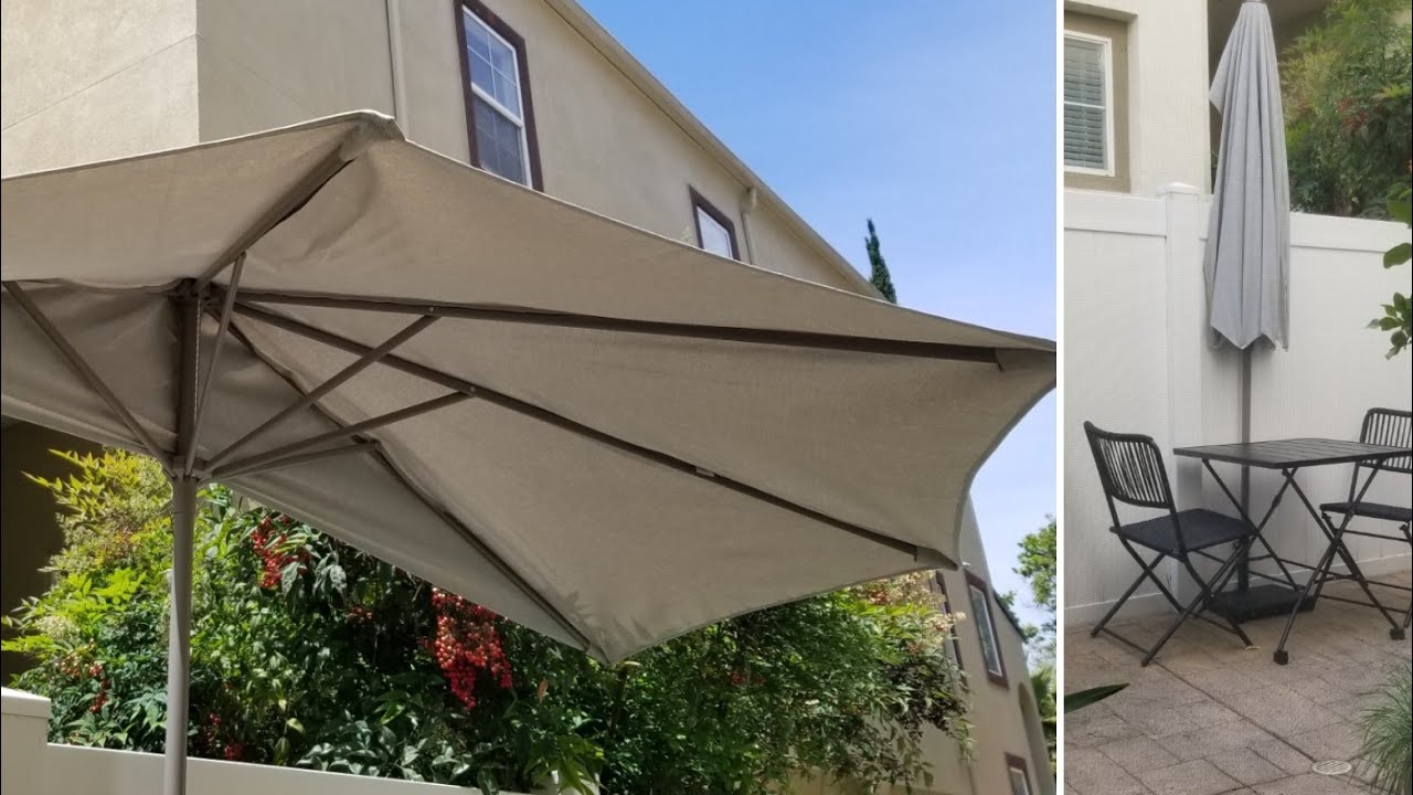 REVIEW: Patio Umbrella - Half Round - Perfect for small back yards ...