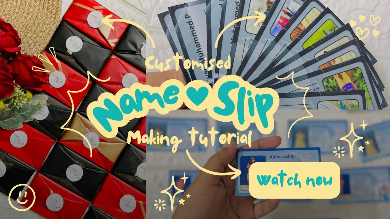 DIY Name Slip Tutorial 💖 | Canva Design for Gifts, School & Small ...