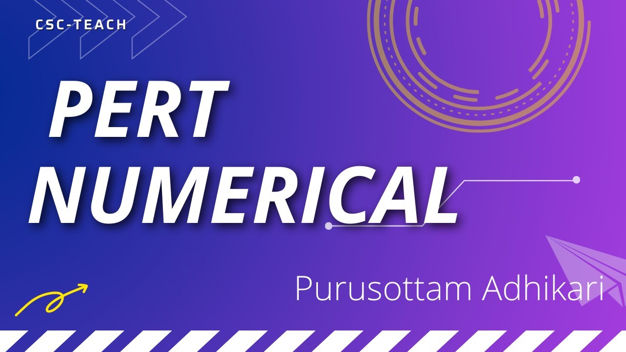 PERT Numerical Problem - YouTube