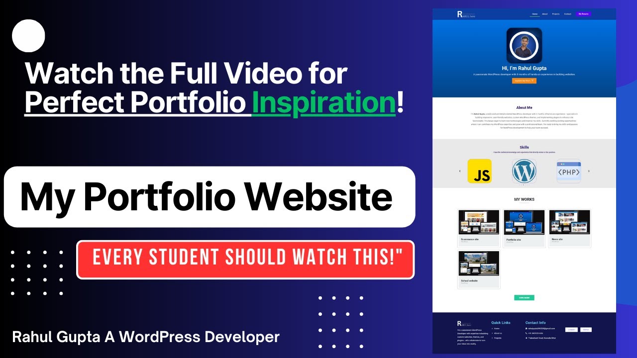 Portfolio Website Walkthrough | Professional Portfolio Design ...