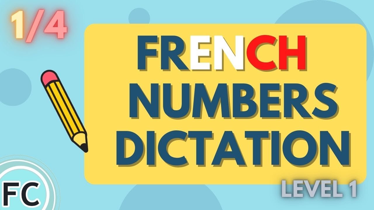 Dictée de numéros 1/4 - French numbers dictation Practice - YouTube