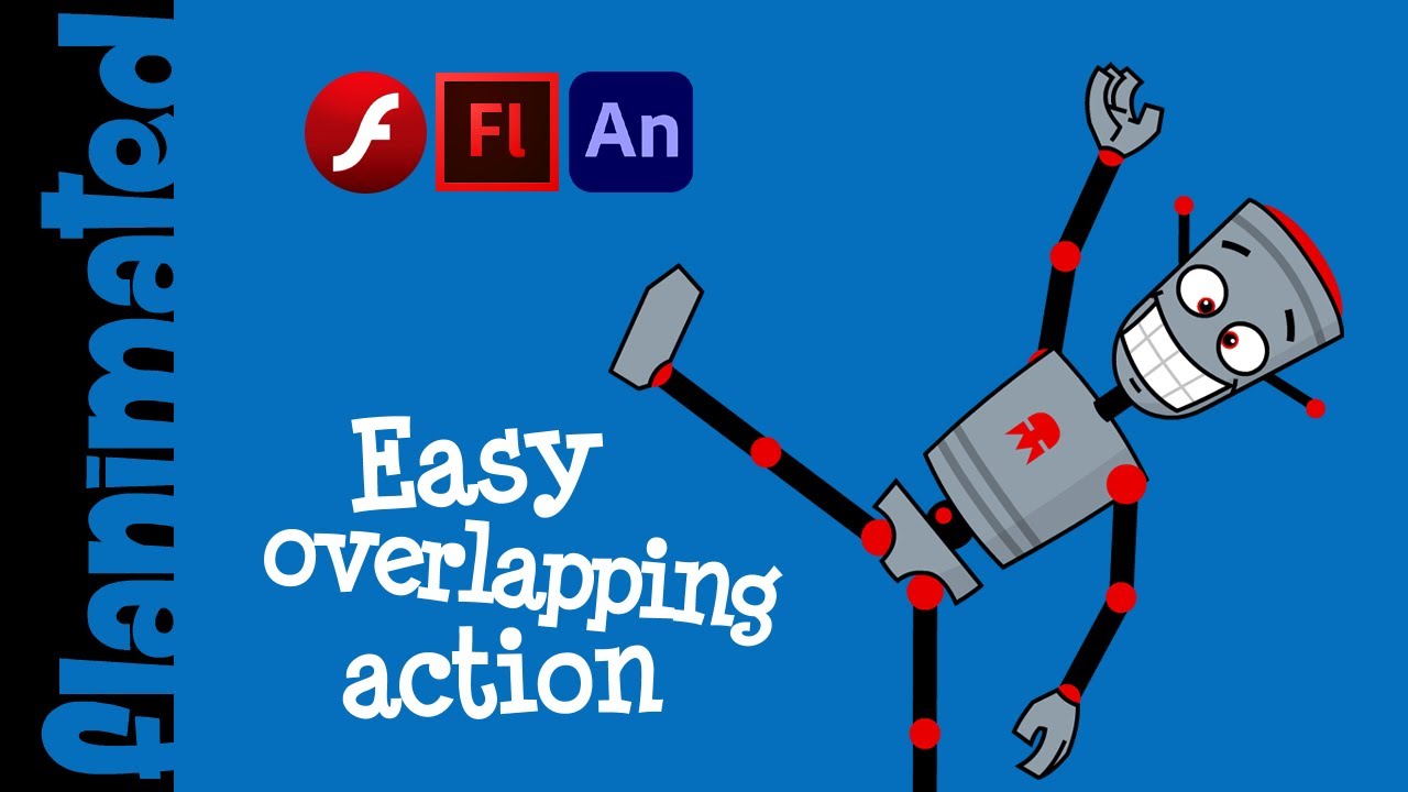 🦝 Easy Overlapping Action in Adobe Animate 🦝 Split Graphs - YouTube