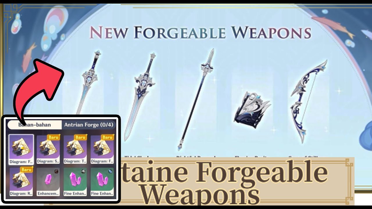 Fast Farm New Crafting Blueprint Weapon Fontain - Genshin Impact ...