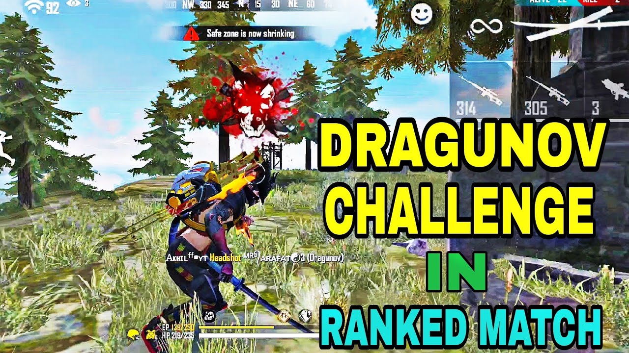 Only Two DRAGUNOV Challenge In Ranked Match || Factory Top Attack ...