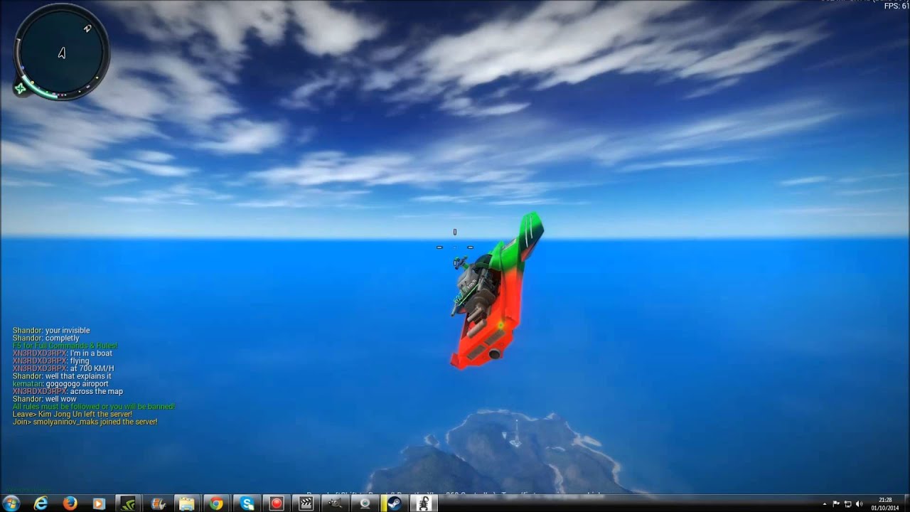 Just Cause 2 Multiplayer Flying Across The Map On A Boat - YouTube