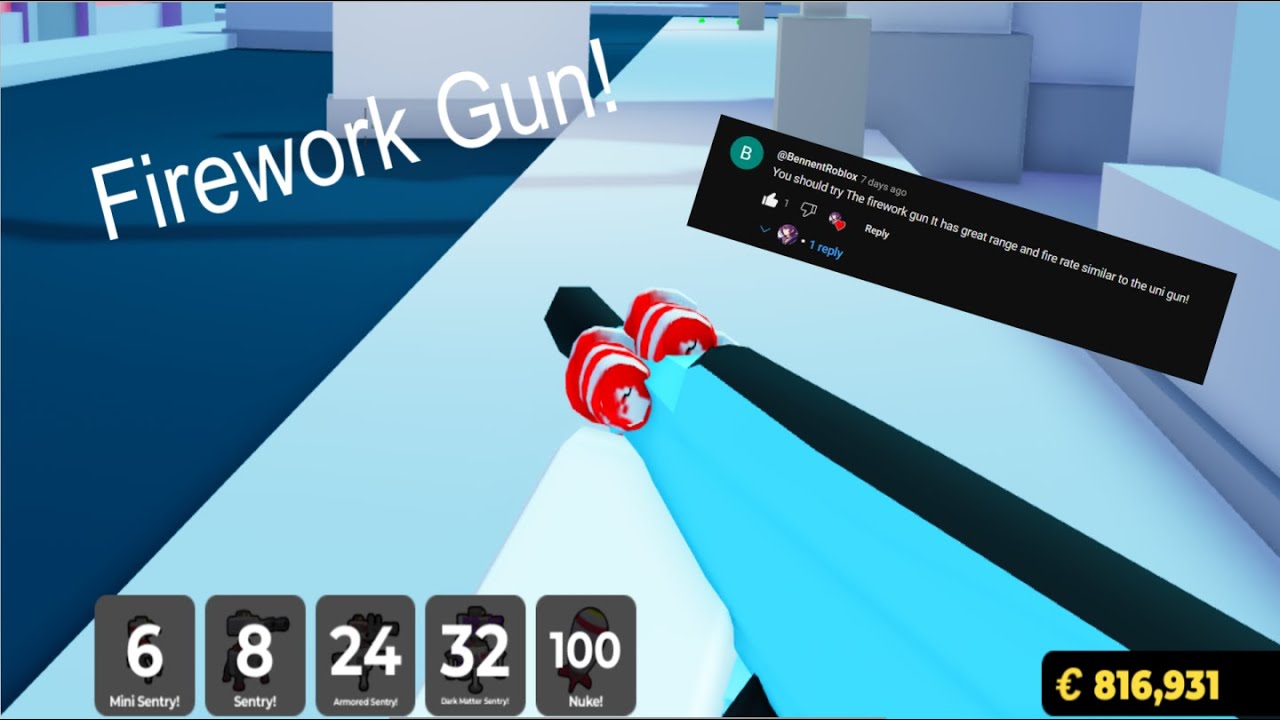 Testing out the firework gun! - Roblox Big Paintball - YouTube