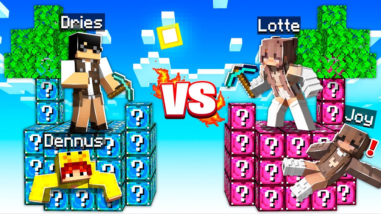 Jongens Luckyblock Eiland Vs Meisjes Luckyblock Eiland Minecraft