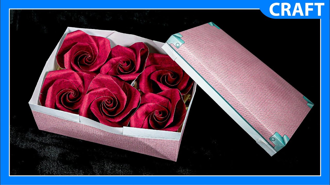 Easy DIY Rose Box Tutorial | Origami Rose | Gift ideas - YouTube