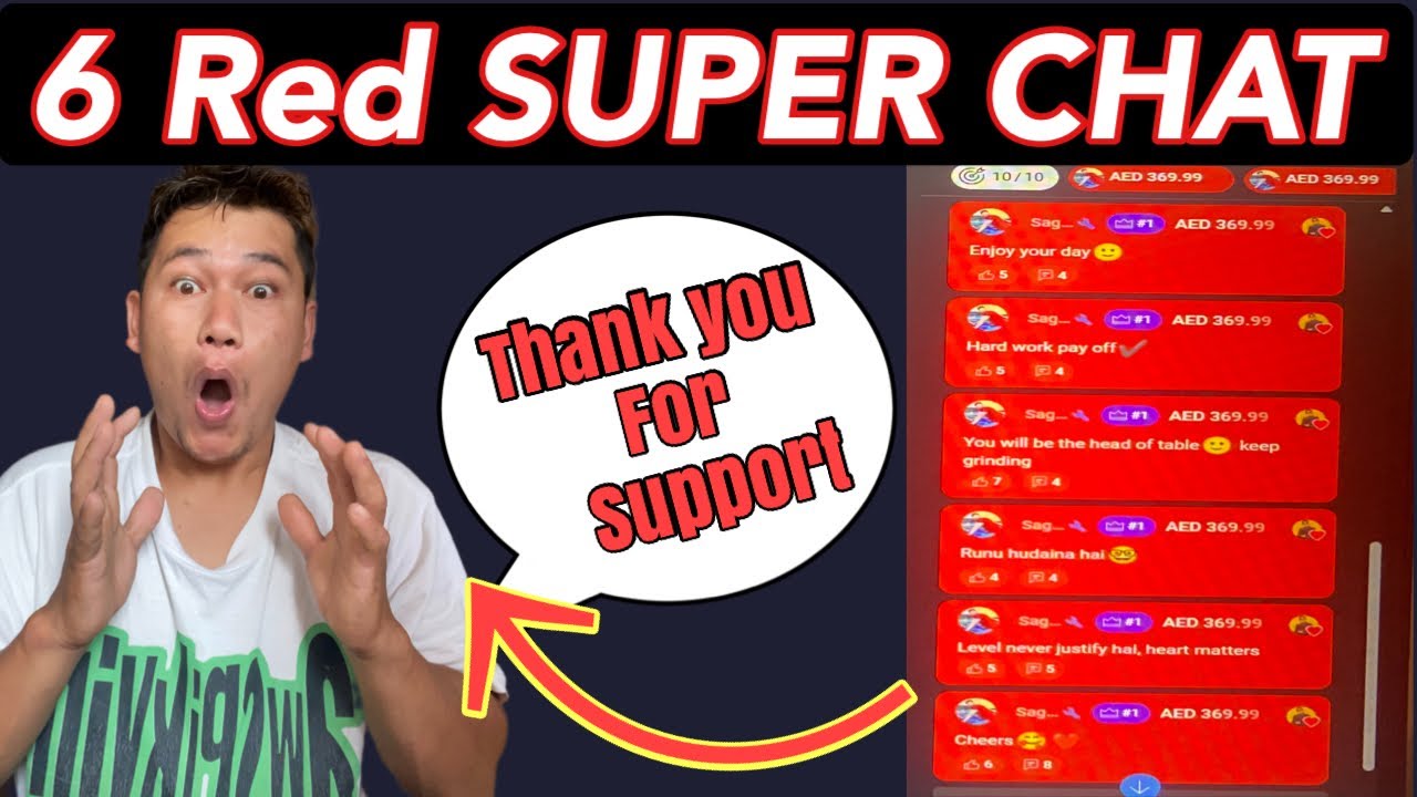 6 Red Super Chat || Thank you for supporting sagar juti 😱 LK7 HONI LIVE ...