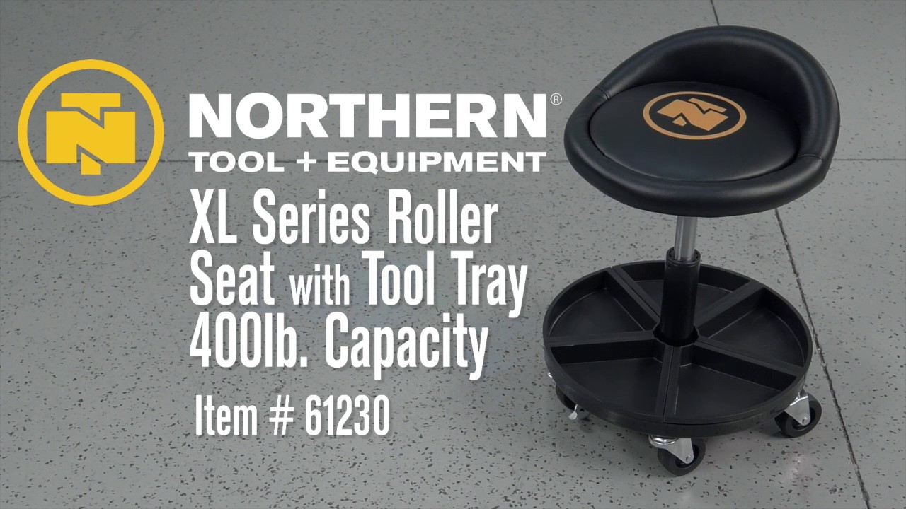 Northern Tool + Equipment XL Series Roller Seat with Tool Tray 400-Lb ...