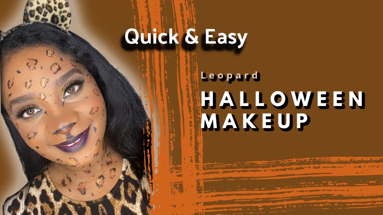 Quick & Easy Leopard Make Up for Halloween 🐆 🎃 - YouTube
