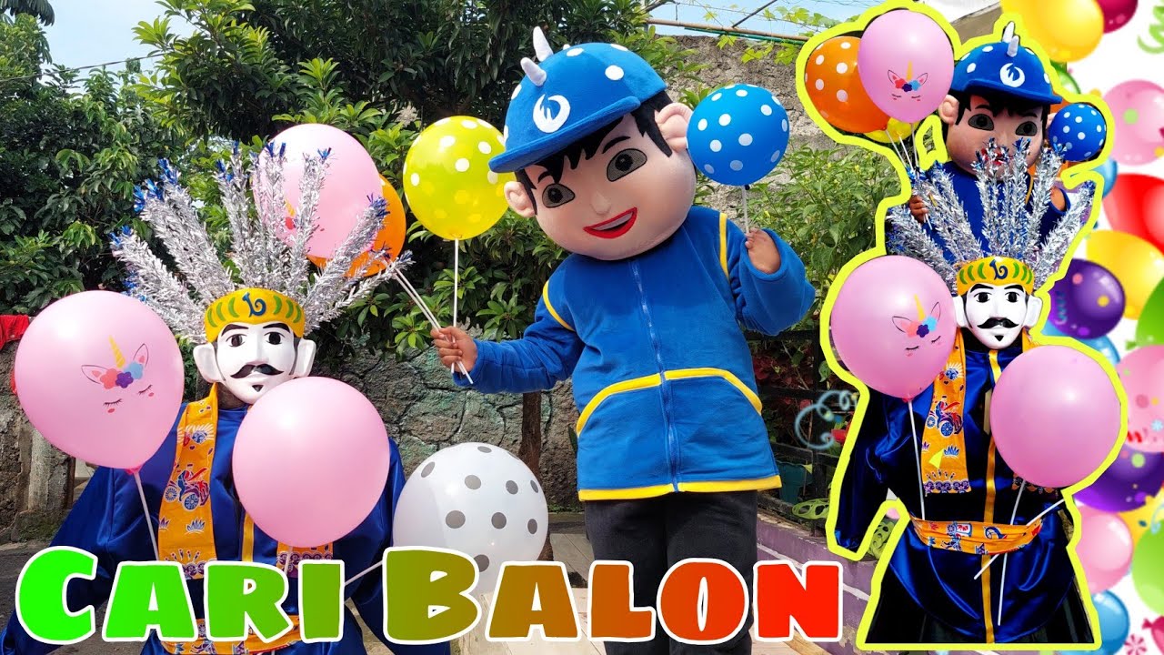 BADUT BOBOIBOY DAN ONDEL-ONDEL MENCARI BALON | MENEMUKAN BANYAK BALON ...