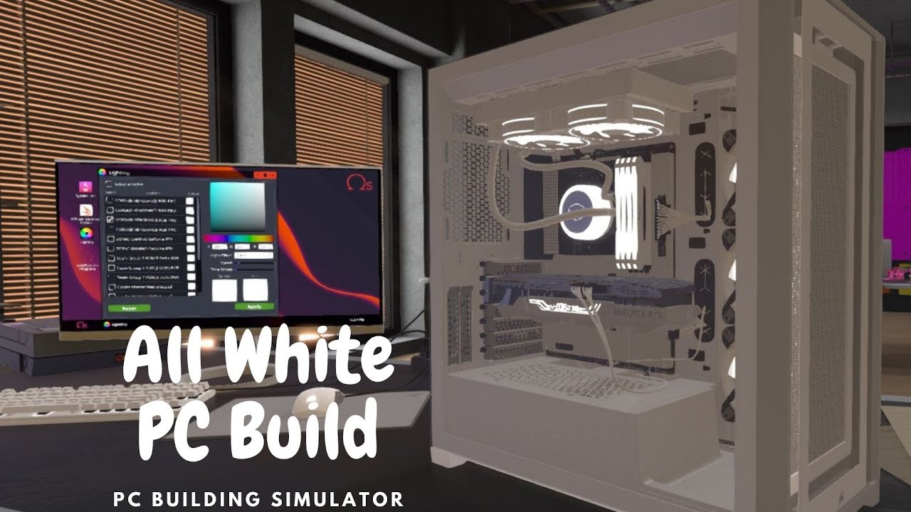 Corsair ICUE 5000X RGB White All White Build!! PC Building Simulator ...