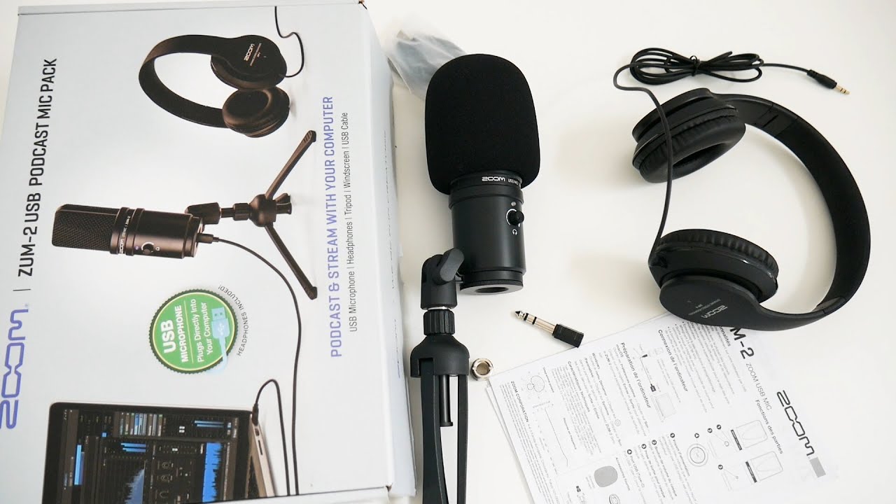 Zoom ZUM-2 USB Podcast Mic Pack Unboxing - YouTube