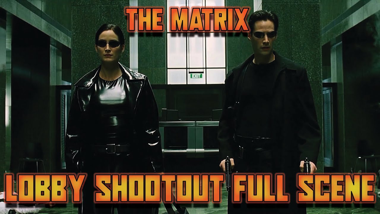 The Lobby Shootout Scene The Matrix 1999 - YouTube