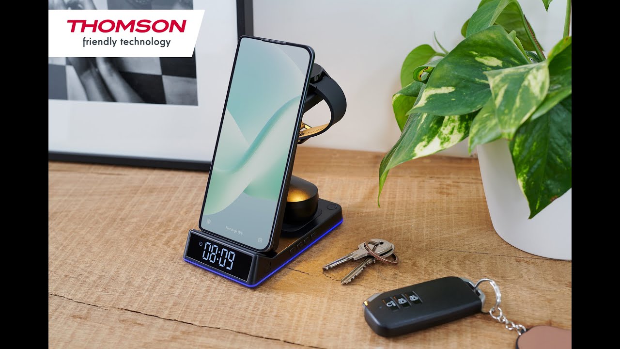 Alarm Clock with wireless charging station THOMSON CL750IS - Made for ...
