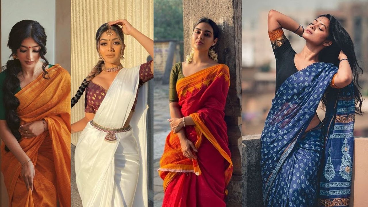 HOW TO STYLE YOUR SAREES FOR A ELEGANT, CLASSY LOOK, SIMPLE SARE ...