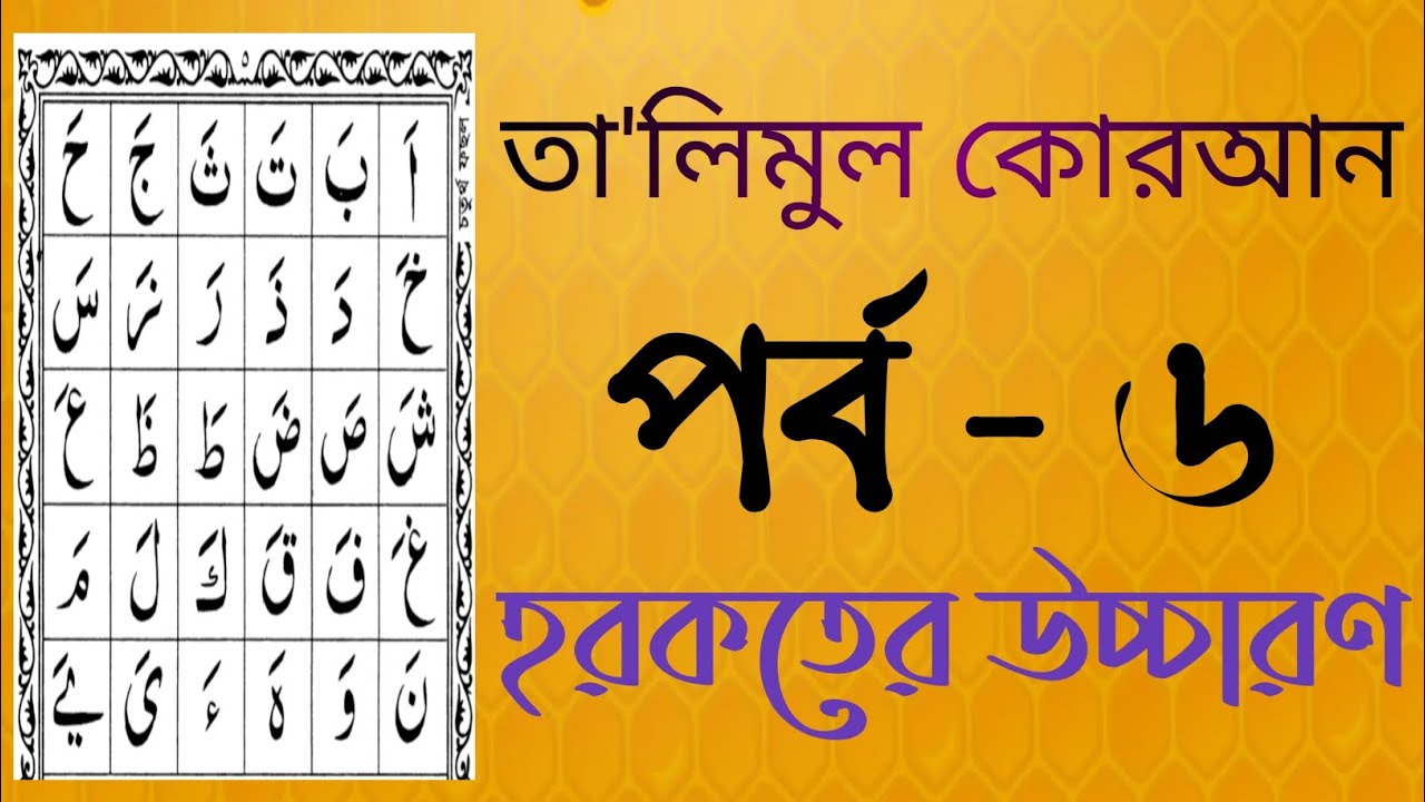 হরকতের উচ্চারণ | পর্ব ৬ | Arabic 29 haraf | part 6 | কোরআন শেখার সহজ ...