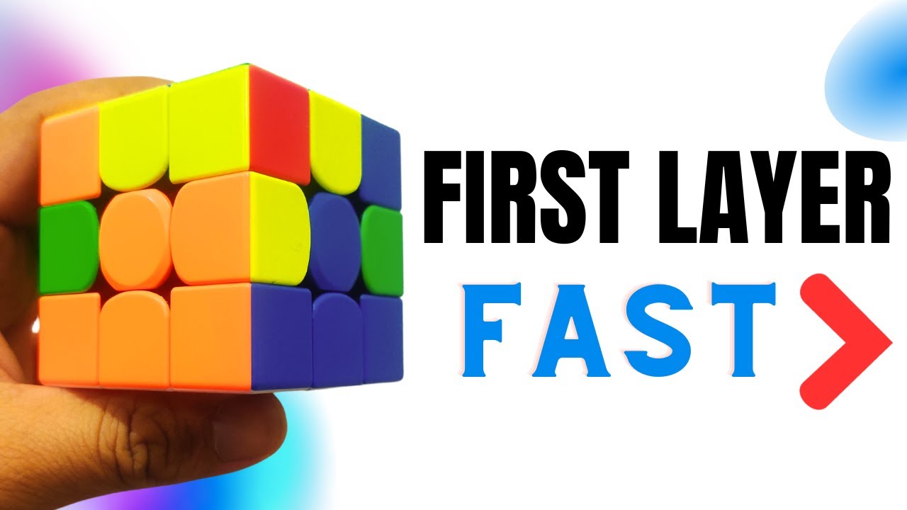 How To Solve First Layer Of A 3x3 Rubik's Cube Fast - YouTube