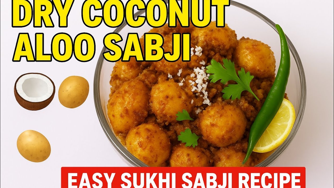 Sukhi Aloo Dry Coconut Sabzi | Quick & Tasty Lunch Box Recipe | Aloo ...