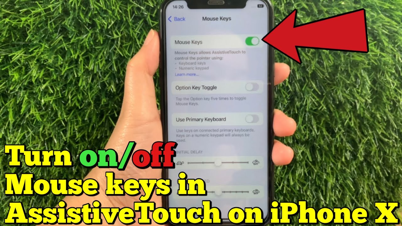 How to turn on or off mouse keys in assistive touch on iPhone X - YouTube