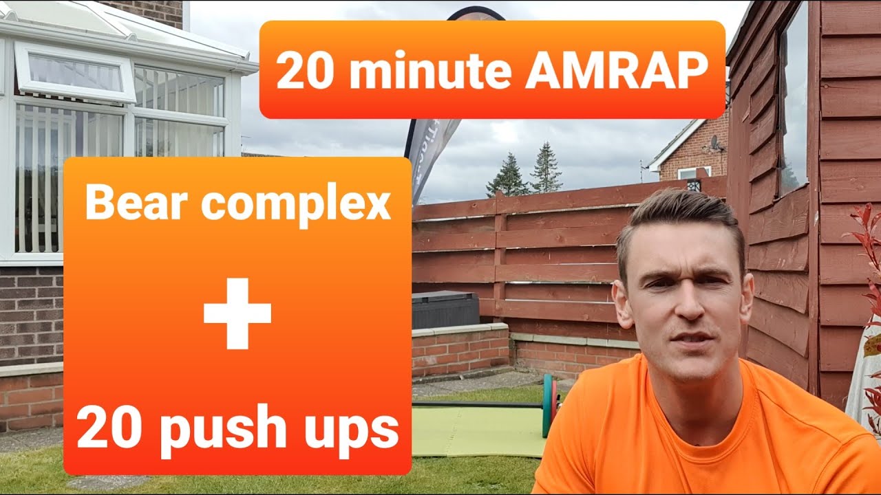 Bear complex AMRAP | Added 20 push ups | Garden workout - YouTube