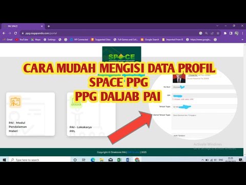 Cara mudah pengisian profil peserta PPG di space PPG kemenag - YouTube