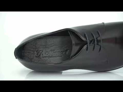 Debbano Lou Men's Patent Leather Derby Shoes,Business Shoes with Leather Outsole, Classic Plain Toe