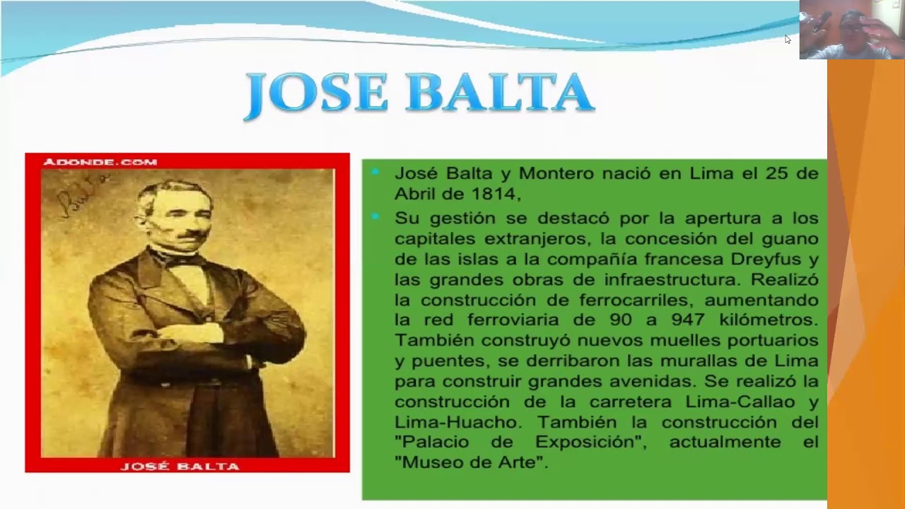 LIC. CESAR GERARDO URIBE HUAMANI - GOB JOSE BALTA HISTORIA DEL PERU ...