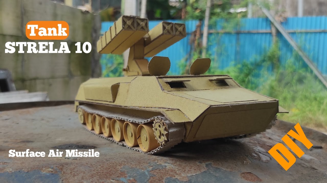 DIY Tank Cardboard Strela 10 9К35 Стрела-10 | Membuat Tank Kardus - YouTube