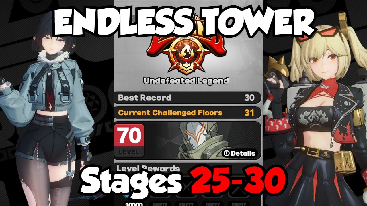 NEW Endless Tower Stages 25 - 30 | Anomaly Team | 3 Characters ONLY ...