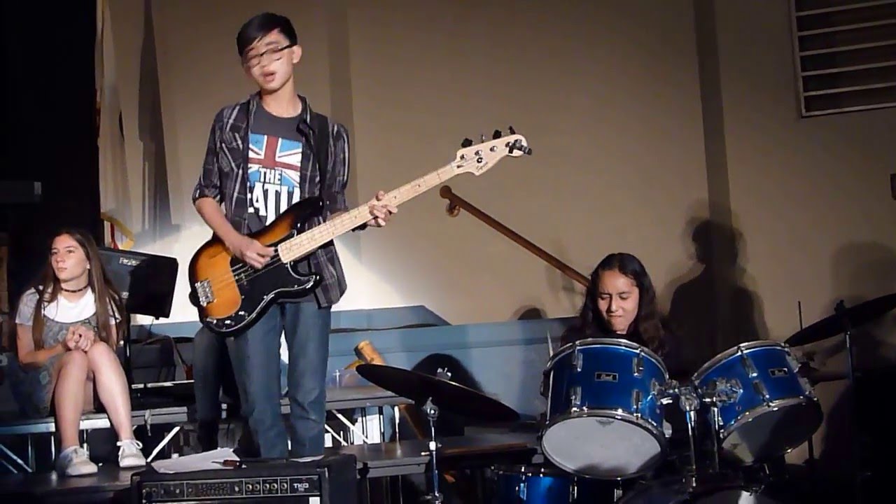 Ramones cover ~ Cretin Hop ~ WMS Stage Band ~ Michael G, Michael D ...