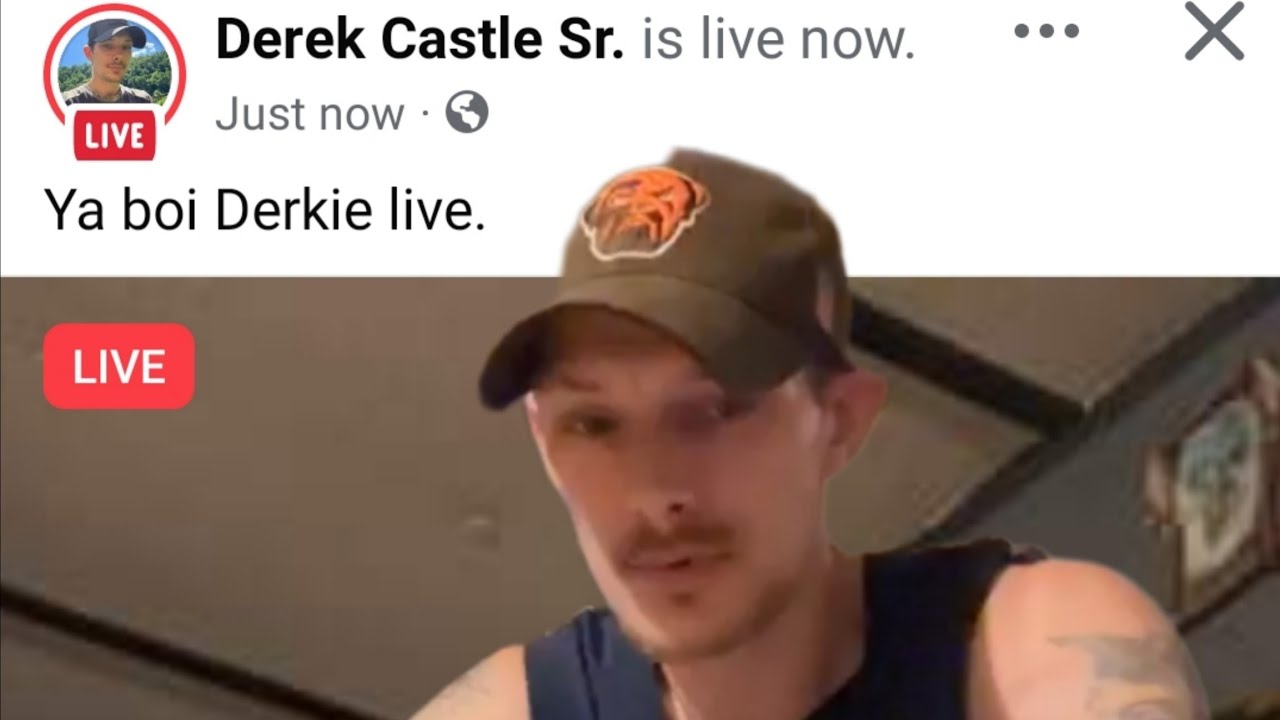 Deleted Derek Derkie Castle Facebook Live 8/4/24. Ya Boy Derkie 11pm ...