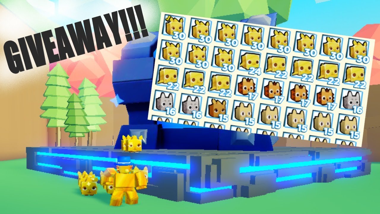 Pet Simulator 2 GOLDEN PETS GIVEAWAY! | Roblox - YouTube