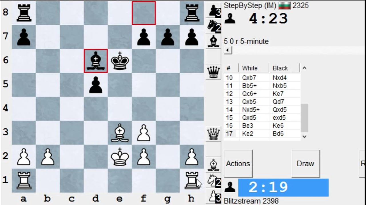 5' chess game live commentary #19 Caro Kann vs. an IM - YouTube