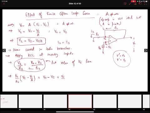 Chapter_2: Lecture7-Non-inverting configuration, Effect of Finite Open loop gain, Voltage ...