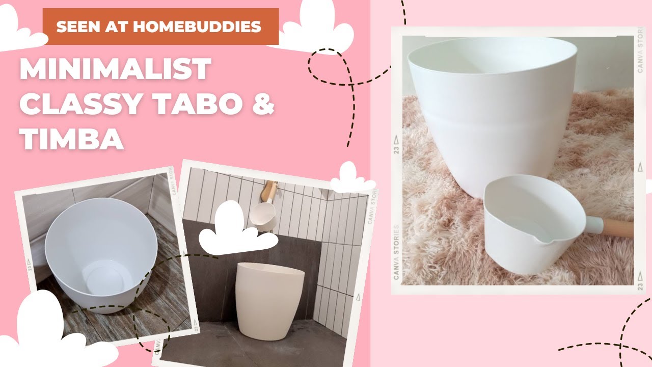 Minimalist Classy Timba | White Black Pail Bucket | Tabo | Water Dipper ...